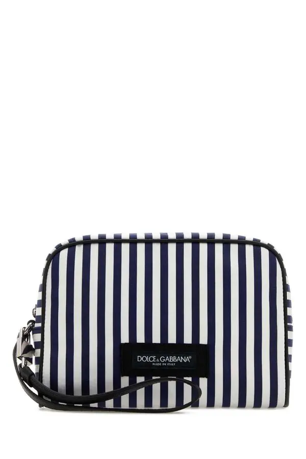 Dolce & Gabbana Embroidered Poplin Clutch