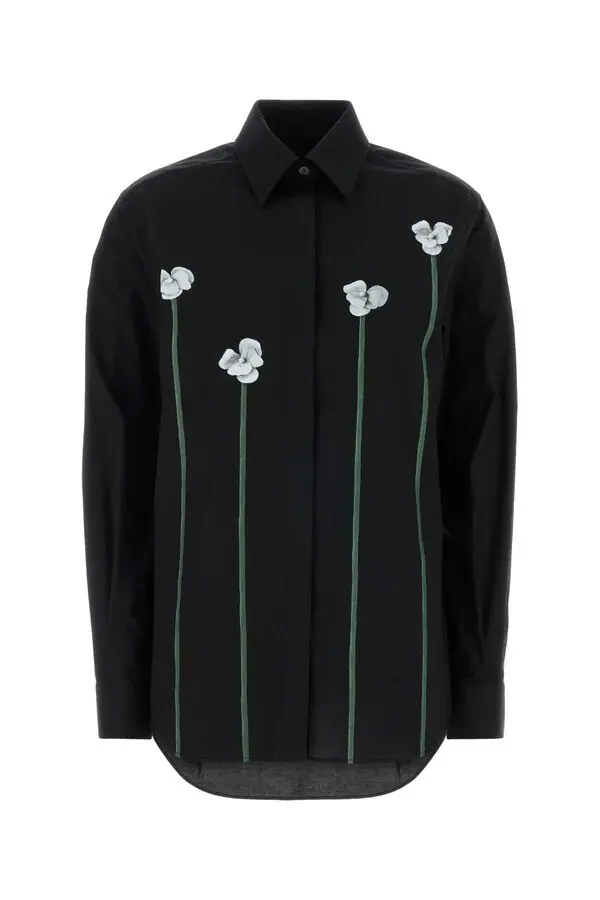 Moschino Stretch Poplin Shirt - Black