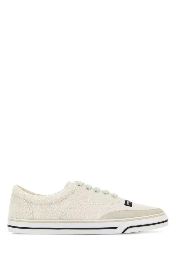 Dolce & Gabbana Ivory Canvas Dg Sailing Sneakers