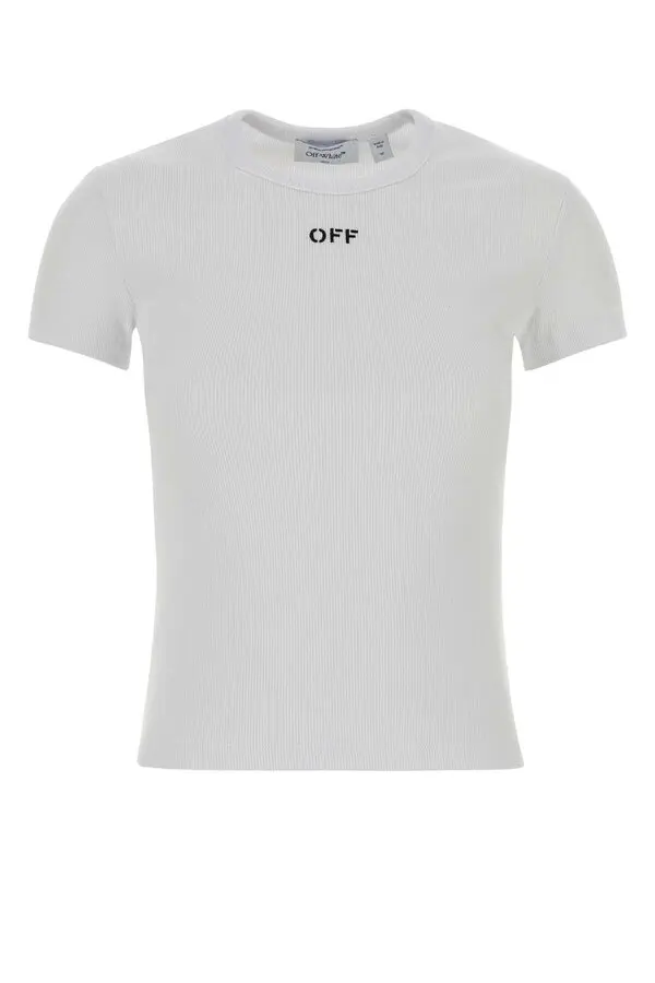 Off-White Stretch Cotton T-shirt - White