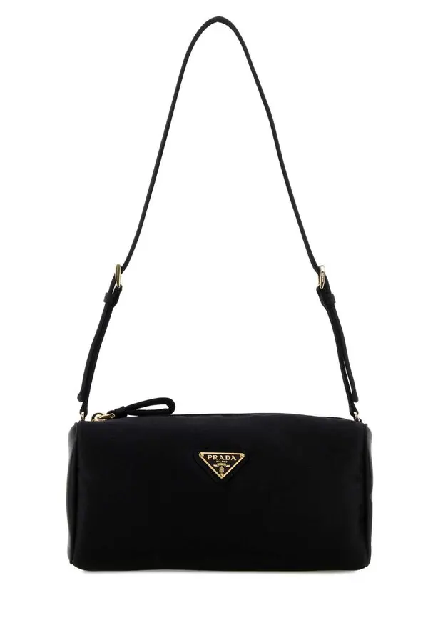 Prada Satin Mini Shoulder Bag - Black