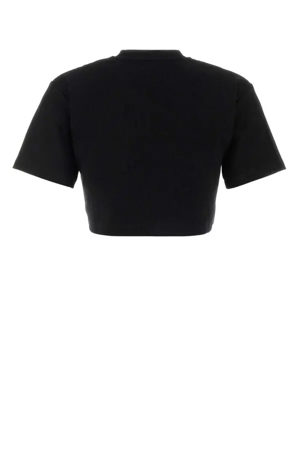 Off-White Stretch Cotton T-shirt - Black