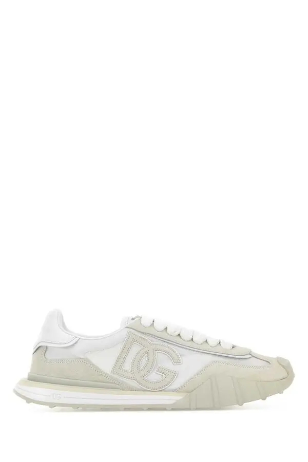 Dolce & Gabbana Two-tone Canvas And Suede Dg Athletic Sneakers - Multicolor