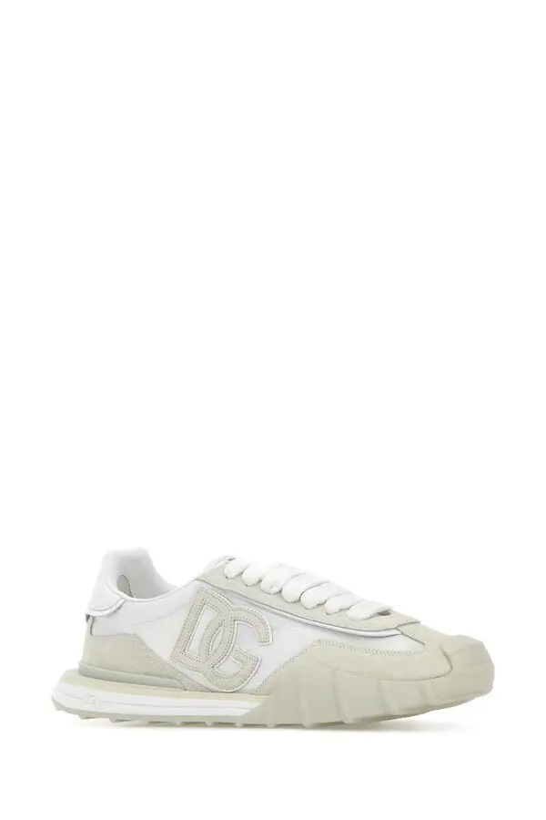 Dolce & Gabbana Two-tone Canvas And Suede Dg Athletic Sneakers - Multicolor