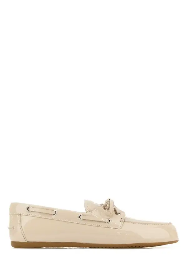 Miu Miu Leather Loafers - White