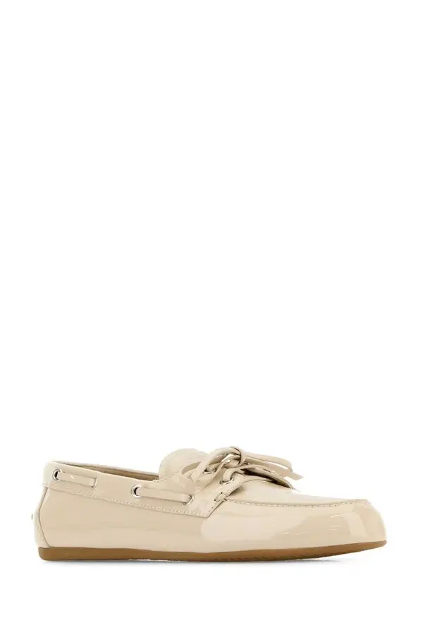 Miu Miu Leather Loafers - White
