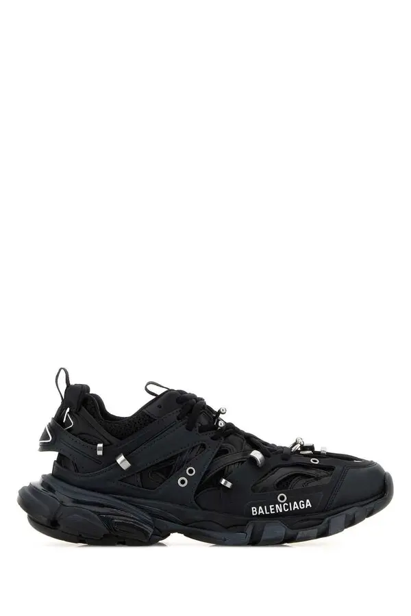 Balenciaga Rubber And Fabric Track Piercing Sneakers - Black