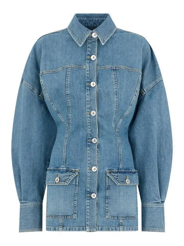 Attico Denim Mini Dress - Blue