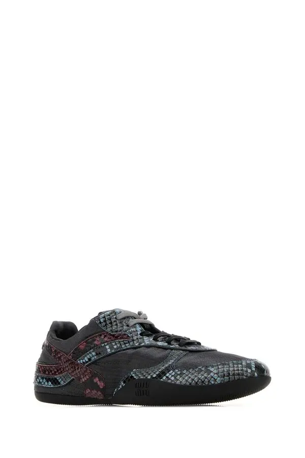 Miu Miu Fabric And Leather Sneakers