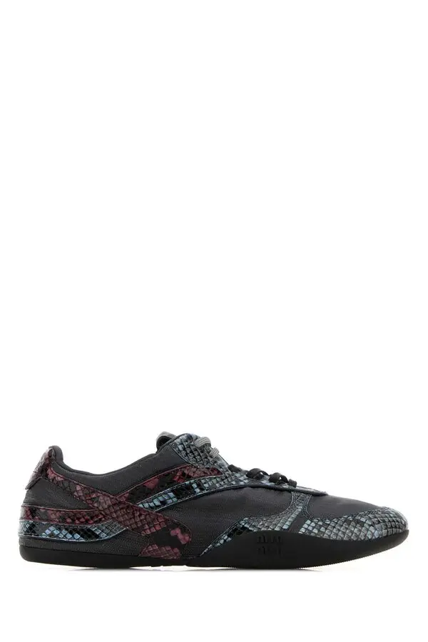 Miu Miu Fabric And Leather Sneakers - Multicolor