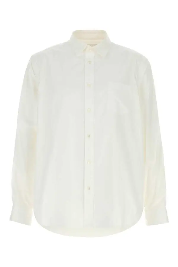 Sacai Poplin And Oxford Shirt - White