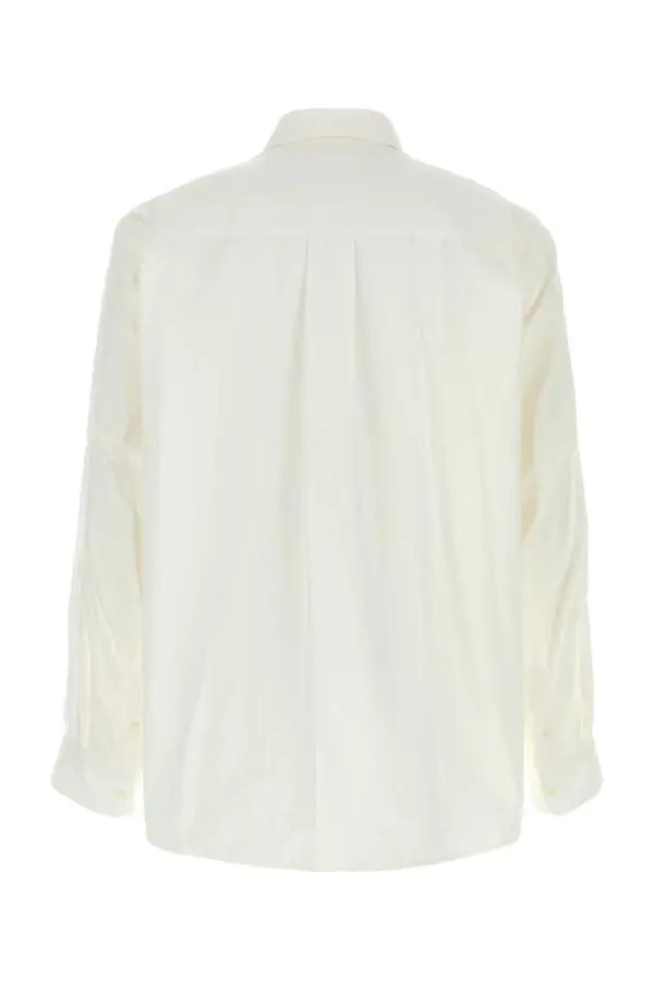 Sacai Poplin And Oxford Shirt - White