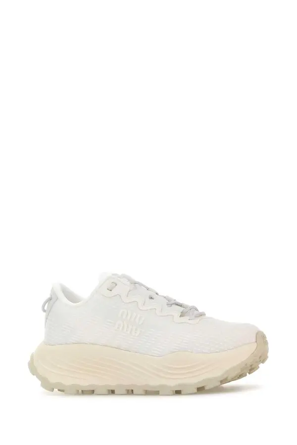 Miu Miu Fabric Sneakers - White