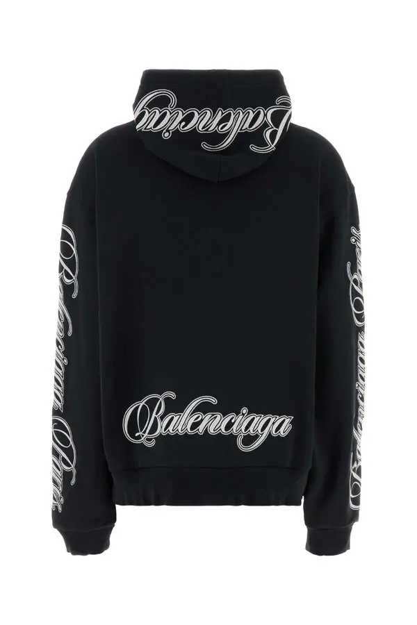 Balenciaga Cotton Oversize Sweatshirt - Black