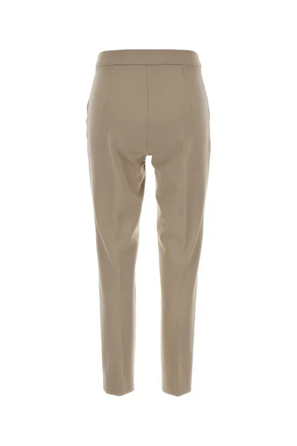 Max Mara Beige Stretch Viscose Blend Pegno Pant
