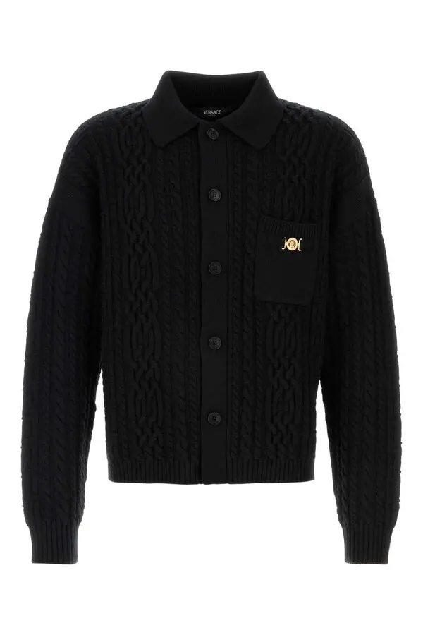 Versace Cardigan Wool - Black