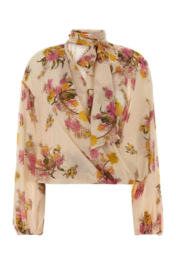 Blumarine Printed Georgette Blouse - Multicolor