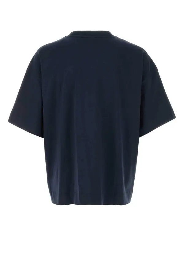 Dries Van Noten Midnight Cotton Heno Oversize T-shirt - Blue