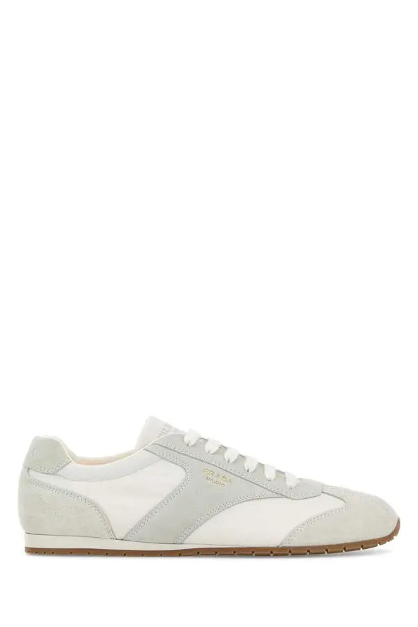 Prada Two-tone Suede And Fabric Sneakers - Multicolor