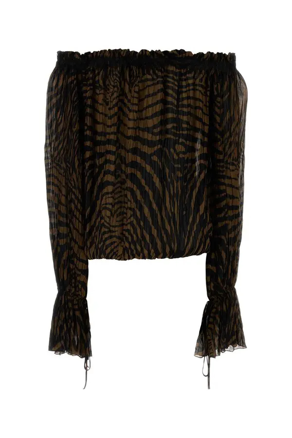 Blumarine Printed Chiffon Top - Multicolor
