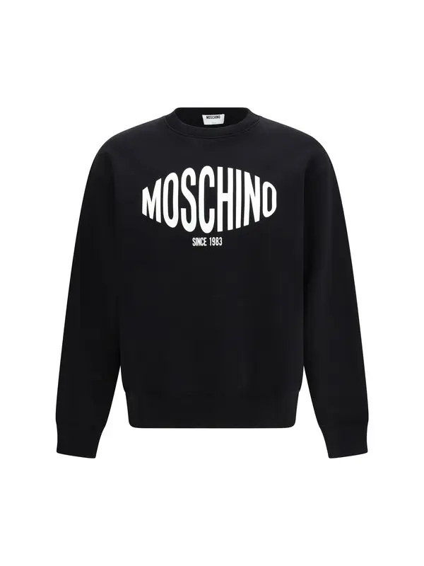 Moschino Printed Organic Cotton Sweatshirt - Black