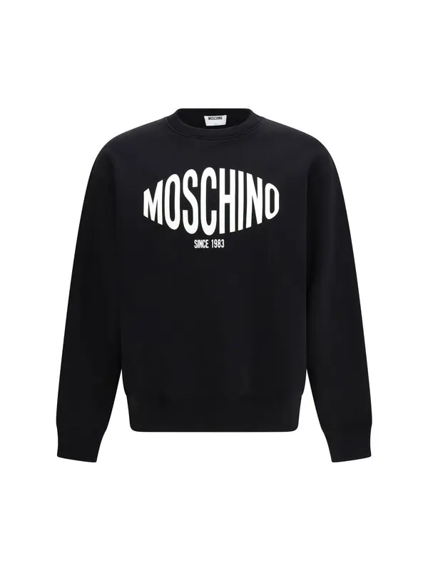 Moschino Printed Organic Cotton Sweatshirt - Black