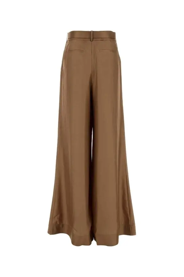 Zimmermann Satin Wide-leg Pant - Brown