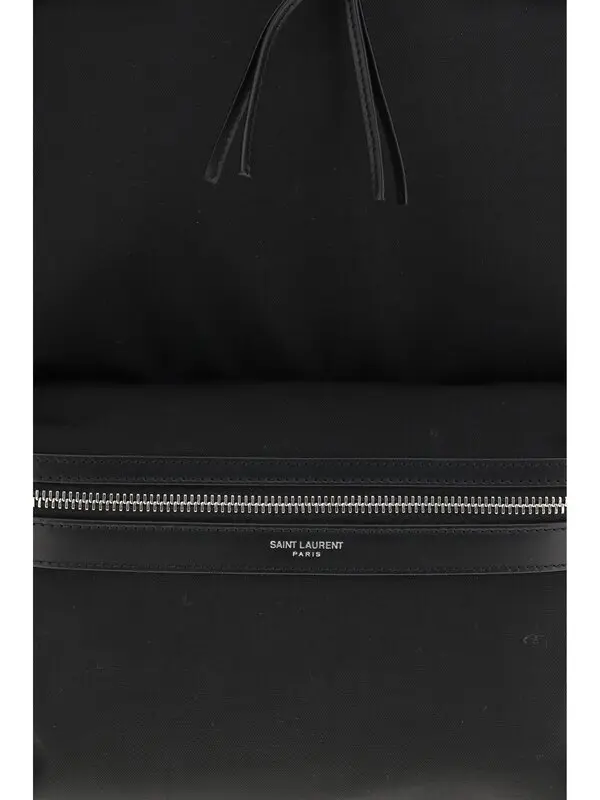 Saint Laurent City Backpack In Leather And Nylon