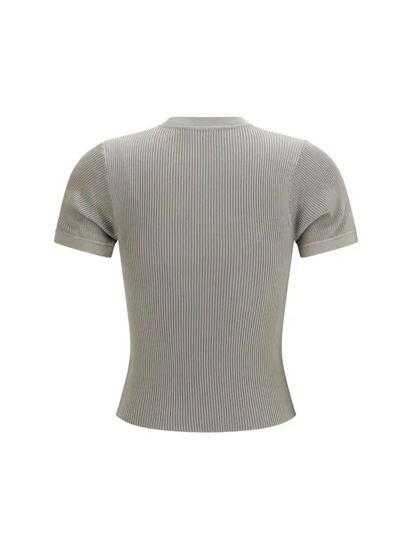 RIER Short-sleeve Ribbed T-shirt - Cream