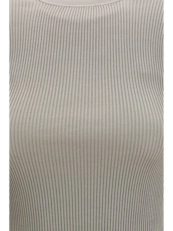 RIER Short-sleeve Ribbed T-shirt - Cream