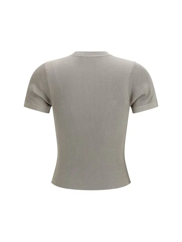 RIER Short-sleeve Ribbed T-shirt - Cream
