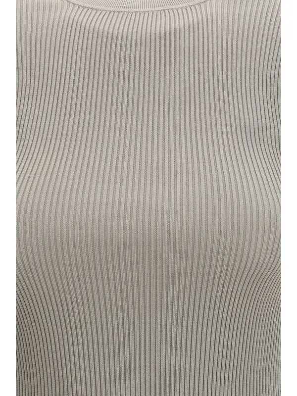 RIER Short-sleeve Ribbed T-shirt - Cream