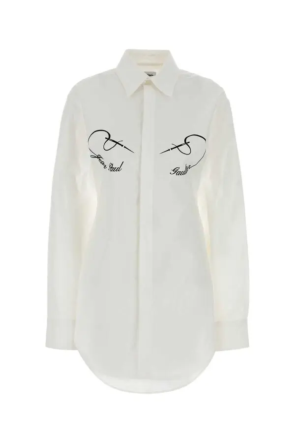 JEAN PAUL GAULTIER Stretch Poplin Shirt - White