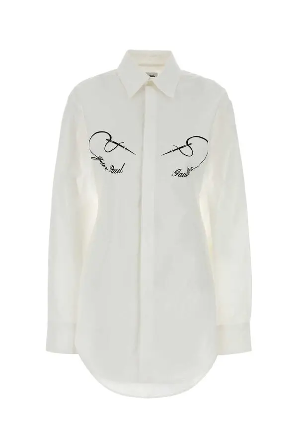 JEAN PAUL GAULTIER Stretch Poplin Shirt - White
