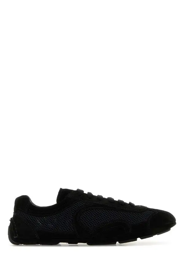 Prada Suede And Mesh Montecarlo Sneakers