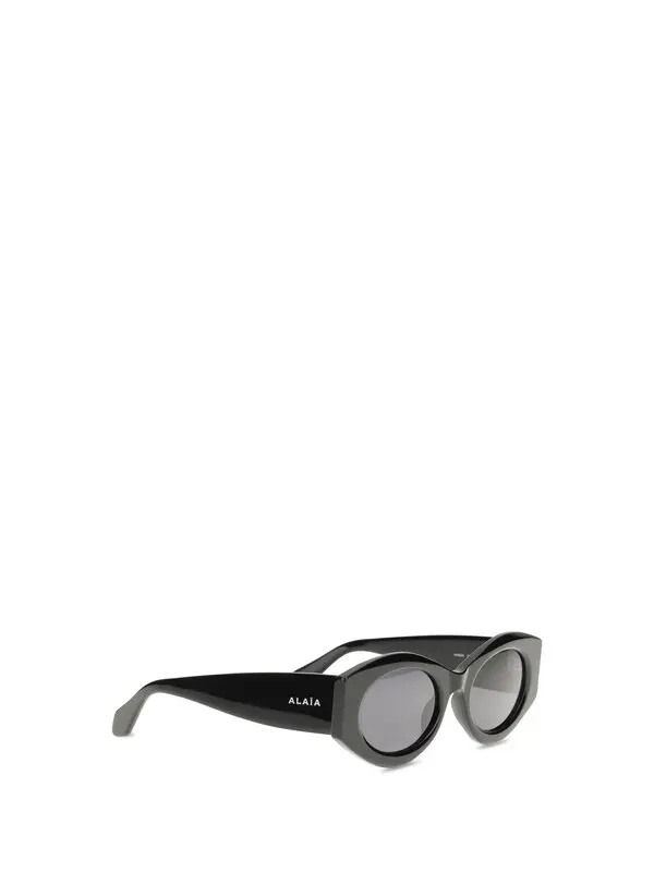 Alaïa Oval Sunglasses - Black