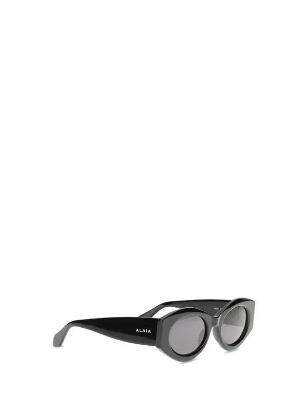 Alaïa Oval Sunglasses - Black