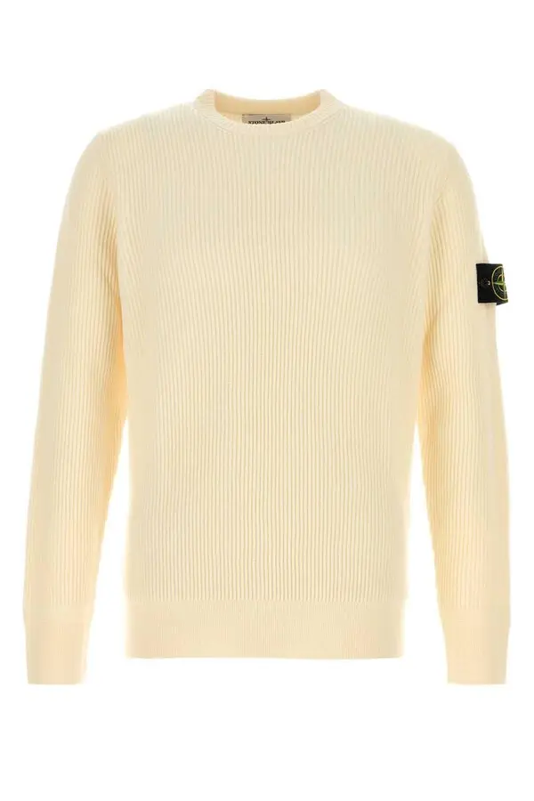 Stone Island Cream Wool Sweater