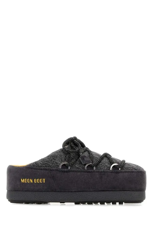 Moon Boot Dark Grey Fabric X Guest In Residence Evx Slippers - Gray