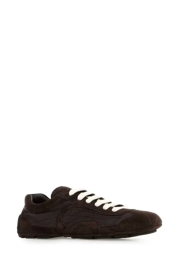 Prada Suede And Re-nylon Montecarlo Re-edition 2005 Sneakers - Brown