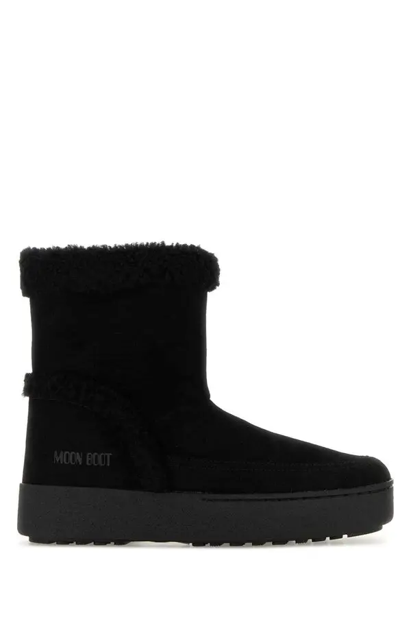 Moon Boot Suede Ltrack Tina Ankle Boots - Black