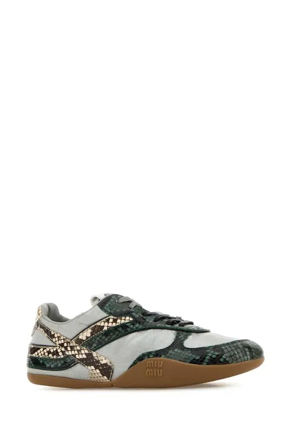 Miu Miu Fabric And Leather Sneakers - Multicolor