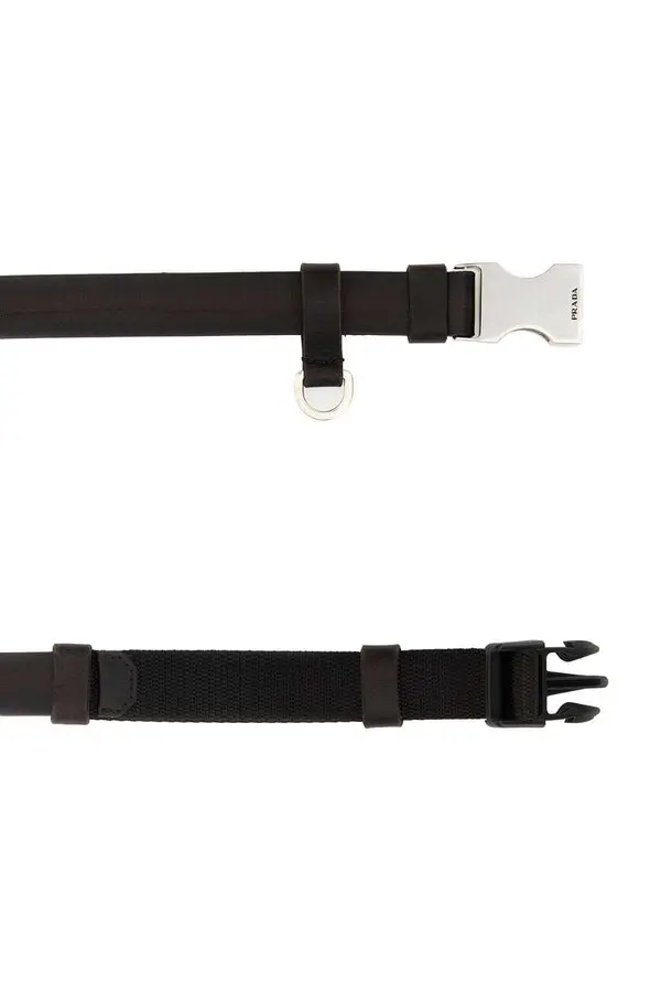 Prada Dark Leather Belt - Brown