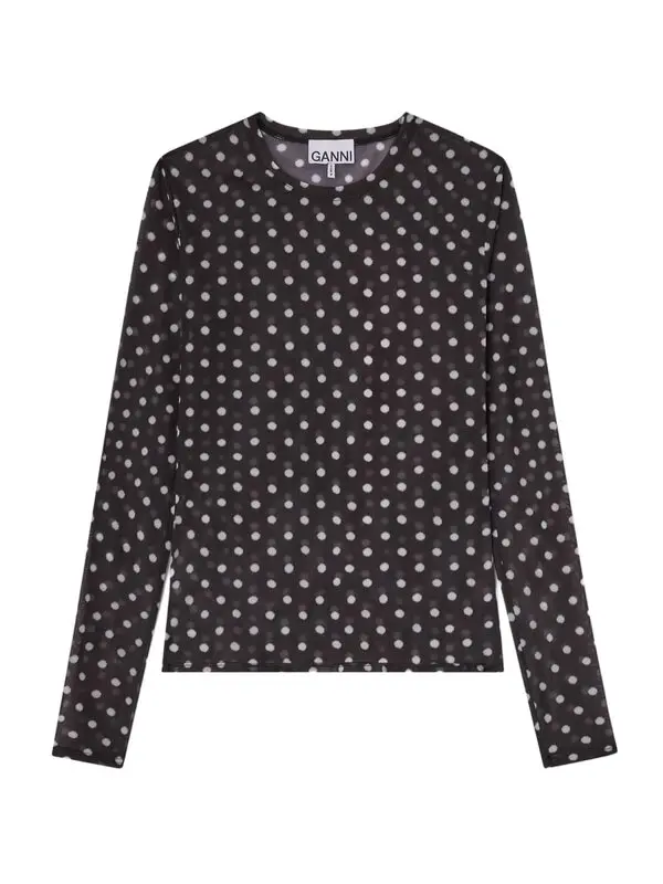 GANNI Long-sleeved Top - Black