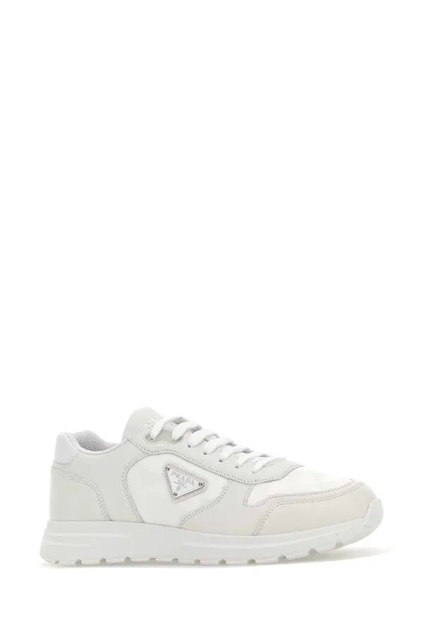 Prada Leather And Fabric Sneakers