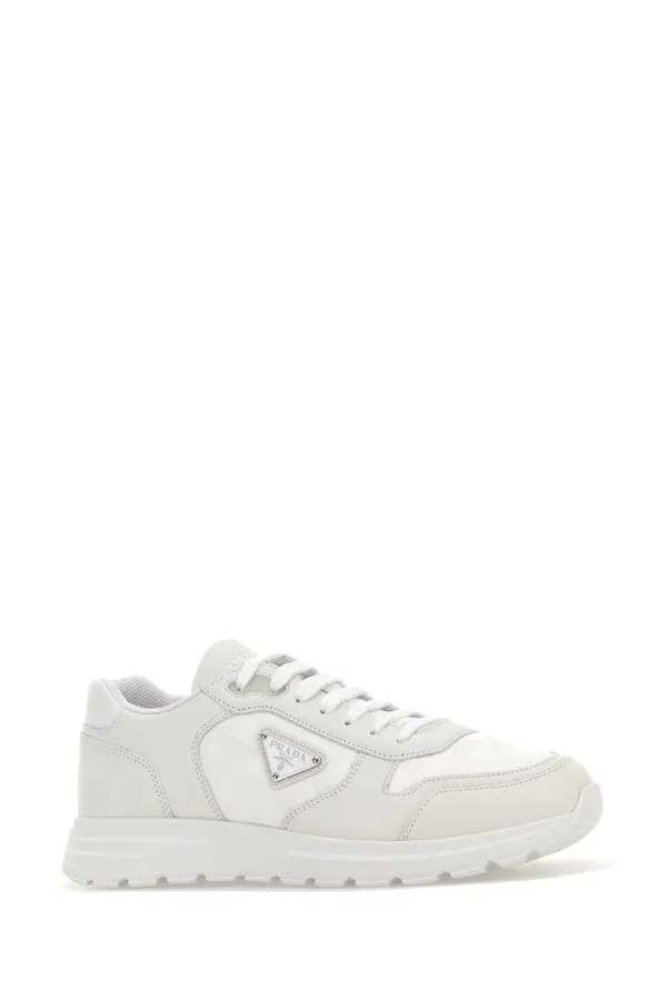 Prada Leather And Fabric Sneakers