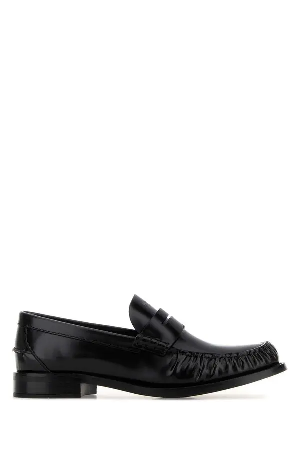 Prada Leather Loafers - Black