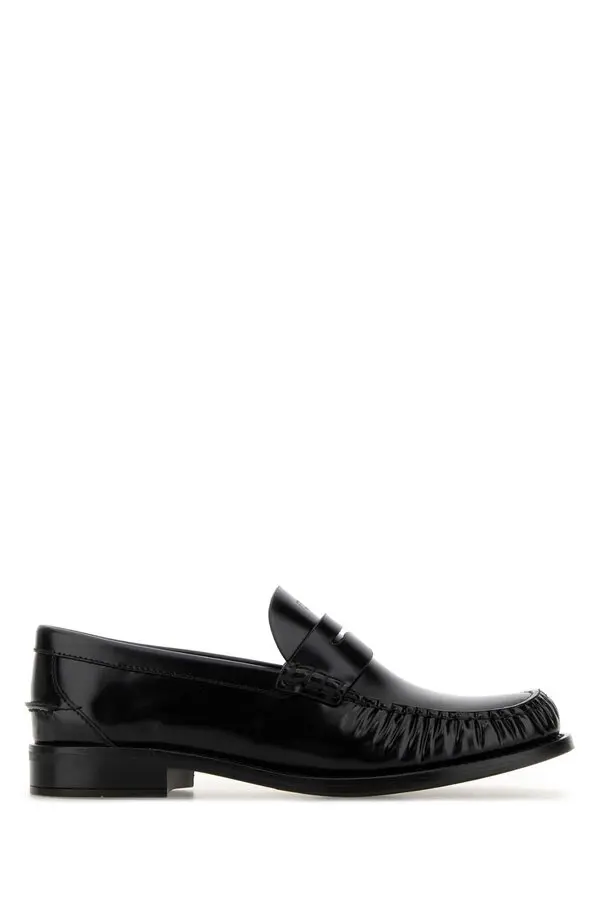 Prada Leather Loafers - Black