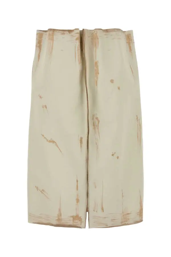 Prada Leather Skirt - Brown