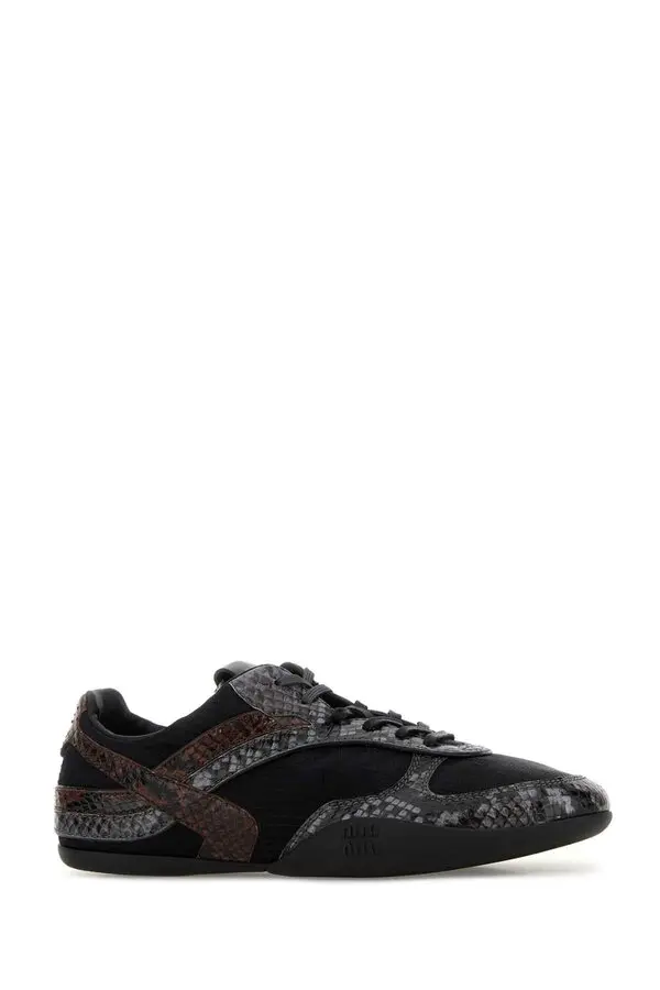 Miu Miu Fabric And Leather Sneakers - Multicolor